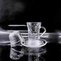 China Modern 18PCS Crystal Glass Cup Set ，Transparent Tea And Coffee Cup Set for sale