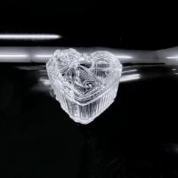 China Max diameter 76mm Glass Candy Bowls Heart Shape Functional and Attractive for Restaurant Settings for sale