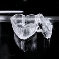 China Max diameter 76mm Glass Candy Bowls Heart Shape Functional and Attractive for Restaurant Settings for sale