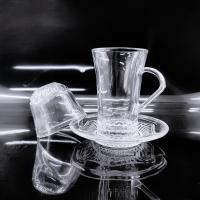 China 3.35oz Crystal Glass Cup Set Modern Design With Safety Box Package for sale