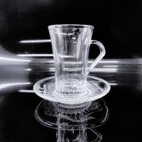 China Balanced Structure Premium Glass Cup 98ml Coffee Glass Cups Leadfree for sale