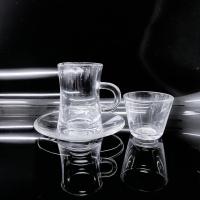 China Glass Coffee Tea Cups Espresso 18 Pcs Drinking Coffee Cups with Saucer for sale