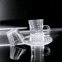 China Durable Stylish Glass Cup Sets 18 Piece Drinkware Collections For Tea Coffee for sale