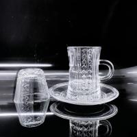 China Durable Stylish Glass Cup Sets 18 Piece Drinkware Collections For Tea Coffee for sale