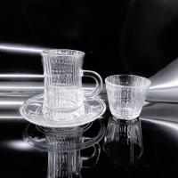 China 18PCS Glass Tea Cup Set Customized With Turkish Tea Glasses And Saucers for sale