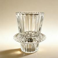 China Easy Clean Clear Glass Candle Holders For Elegant Home Decor for sale