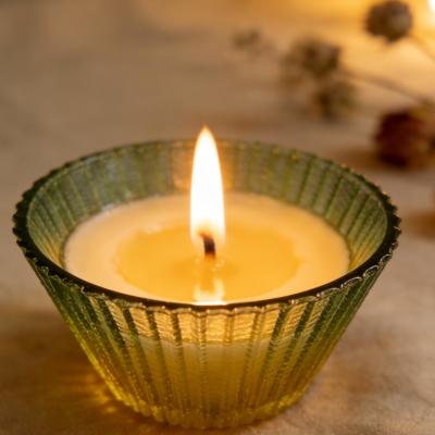 China Easy Clean Glass Candlestick Candle Holder 186g For Living Rooms / Bedrooms for sale