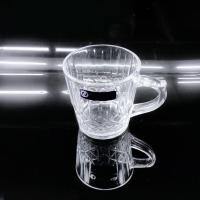 China 6-Pack 145ML Lead-Free Crystal Glass Cups with Handle - Elegant Serving for Cafes, Restaurants and Offices for sale