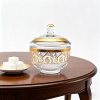 China Food Grade Glass Candy Bowls With Lid 0.25L Capacity Round Clear for sale