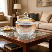 China Special Design Modern Glass Candy Bowls 10.8cm Depth Elegant For Home for sale