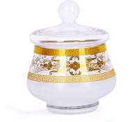 China Arabic Crystal Glass Candy Bowls Real Gold Delicate Customized Color for sale