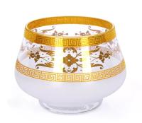 China Arabic Crystal Glass Candy Bowls Real Gold Delicate Customized Color for sale
