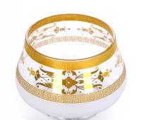China Arabic Crystal Glass Candy Bowls Real Gold Delicate Customized Color for sale