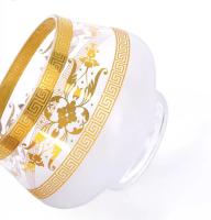 China Arabic Crystal Glass Candy Bowls Real Gold Delicate Customized Color for sale