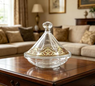 China Clear Glass Sugar Bowls Classic Pointed Top Sugar Pot 350g for sale