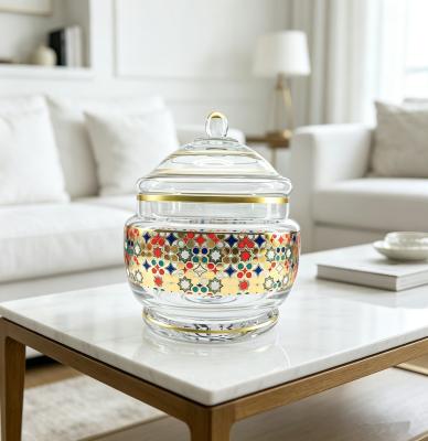 China Tableware Crystal Glass Sugar Bowls 1650ml Capacity For Food Storage for sale