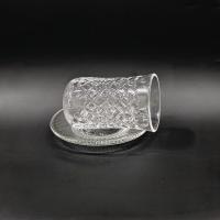 China Durable Glass Drinking Sets 6pcs Turkish Cups 6pcs Saucers Luxury Designed for Restaurants Hotels and Cafes for sale