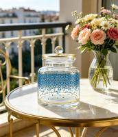 China Stylish Tableware Glass Sugar Bowls Functional For Storing Displaying for sale