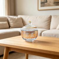 China Modern Sugar Bowl Crystal Glass Heat Resistant Small Clear Sugar Bowl for sale