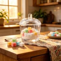China 526g Glass Candy Bowls Eco Friendly Lead free Durable Clear Bowls Suitable for Candy Display and Storage for sale