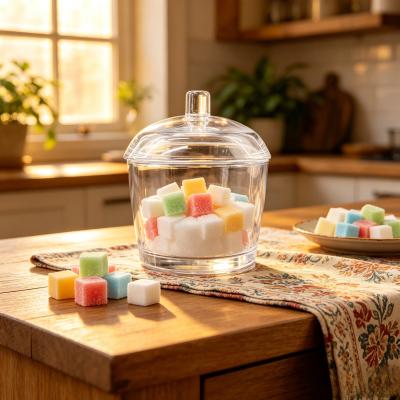 China 526g Glass Candy Bowls Eco Friendly Lead free Durable Clear Bowls Suitable for Candy Display and Storage for sale