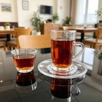 China 18PCS Glass Cup Sets 6pcs Turkish Cups 6pcs Saucers 6pcs Cawa Cups Ideal For Restaurant Durable Stylish And Practical for sale