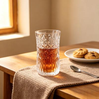 China Restaurant Glass Cup Sets 6pcs Turkish Cups Modern Design Style Transparent or Customized Elegant and Functional for Dining Establishments for sale