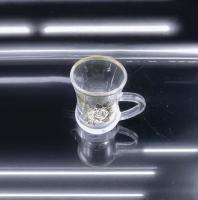 China 83ml Glass Tea Cup 6pcs Turkish Cups Decal with Pearl Design Perfect for Daily and Tea Tasting Sessions for sale