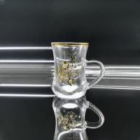 China Glass Tea Cups Set 6pcs Turkish Cups Lead-free Crystal Glass Stylish Clear Design Ideal for Restaurants Cafes and Tea Houses for sale