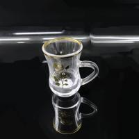 China 78MM Height Glass Tea Cups Set 6pcs Turkish Cups Perfect for Serving Tea in Cafes Restaurants and Offices for sale