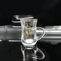 China 78MM Height Glass Tea Cups Set 6pcs Turkish Cups Perfect for Serving Tea in Cafes Restaurants and Offices for sale