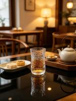 China Clear Glass Tea Cup Set 6pcs Turkish Cups Max Diameter 56MM Stylish Transparent Cup Perfect for Tea Lovers for sale