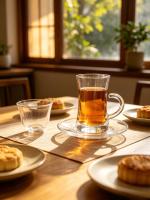 China Soda-lime Glass Glass Cup Sets 12pcs Turkish Cups 12pcs Saucers 12pcs Cawa Cups Suitable for Restaurants Cafes and Offices for sale