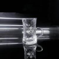 China Machine Made With Patterns Glass Tea Cup Set 6pcs Turkish Cups Eco Friendly Durable Max Diameter 55mm Suitable For Cafes Hotels And Tea Shops for sale
