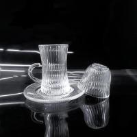 China 36pcs Set Glass Cup Sets 12pcs Turkish Cups 12pcs Saucers 12pcs Cawa Cups Elegant Glassware Suitable For Cafes And Event Spaces for sale