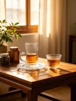 China 36pcs Set Glass Cup Sets 12pcs Turkish Cups 12pcs Saucers 12pcs Cawa Cups Elegant Glassware Suitable For Cafes And Event Spaces for sale