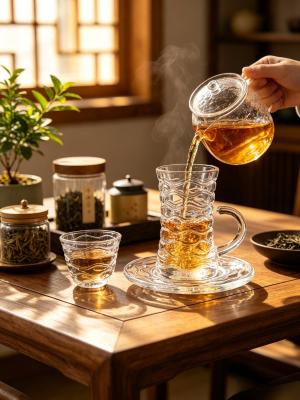 China Daily Life Durable Glass Drinking Sets 12pcs Turkish Cups 12pcs Saucers 12pcs Cawa Cups Perfect for Hotels Bars and Tea Service for sale