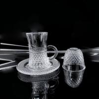 China Set of 12pcs Turkish Cups 12pcs Saucers 12pcs Cawa Cups Designed for Turkish Style Tea Drinking Elegant Shape for sale