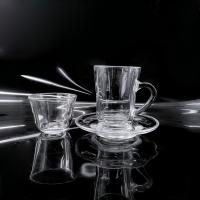 China Modernist Transparent Glass Tea Cup Set 6pcs Turkish Cups 6pcs Saucers 6pcs Cawa Cups Designed for Comfortable Tea Drinking for sale