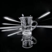 China Modernist Minimalist Eleganc 6pcs Clear Glass Tea Cup Set Design for Daily Service for sale