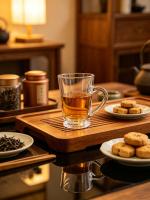 China Modernist Minimalist Eleganc 6pcs Clear Glass Tea Cup Set Design for Daily Service for sale