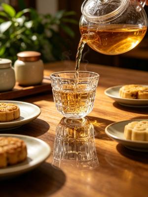 China Grid Pattern Eco Lead-Free Glass Tasting Cups Set of 6pcs Cawa Cups 65ml Small Tea Sipping Cup for sale