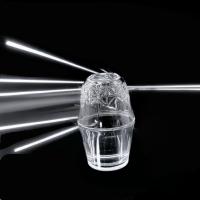 China Vintage Star Cut Lead-Free Glass Small Tea Tasting Cups 6 Pack 65ml Capacity 6pcs Cawa Cups Set for sale