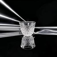 China Luxury Textured Clear Glass Tea Mug Coffee Cup Cawa Cup Saucer with Painted Rim&Handle for Afternoon Tea & Coffee for sale
