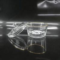 China High Quality Candy Bowl Transparent Glass Candy Jar with Lid, Gold Rim Decorative Glass Storage Pot for Nuts Sweets Dry Fruit for sale