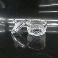 China High Quality Candy Bowl Transparent Glass Candy Jar with Lid, Gold Rim Decorative Glass Storage Pot for Nuts Sweets Dry Fruit for sale