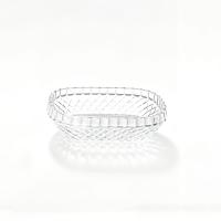 China Premium Oval Diamond Cut Glass Serving Bowl, Clear Multi‑Purpose Decorative Fruit Snack Bowl for Daily Tea Time for sale