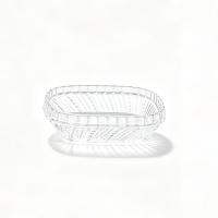 China Vintage Ribbed Transparent Glass Bowl, Elegant Rectangular Serving Bowl for Yogurt Cereal Fruit Salad Dessert for sale