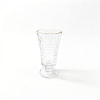 China Luxury Gold Rim Glass Cups, Decorative Cut Crystal Water Glasses for Juice, Cocktail, Beverage, Factory Direct Supply for sale