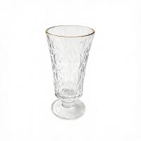 China Luxury Gold Rim Glass Cups, Decorative Cut Crystal Water Glasses for Juice, Cocktail, Beverage, Factory Direct Supply for sale